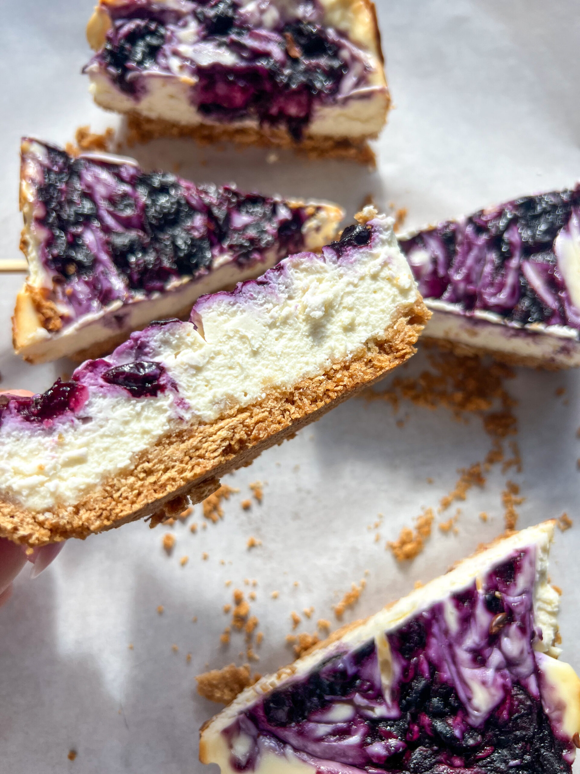 Blueberry Loaf Pan Cheesecake – She Likes Milk